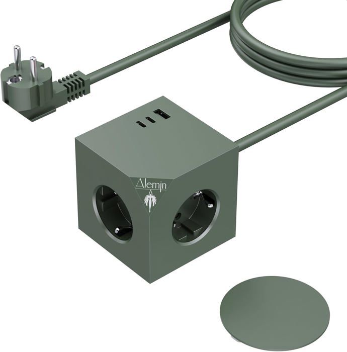 Pd20W Power Cube Multiprise Avec 3 Usb, Pied Magnétique, Cube ...