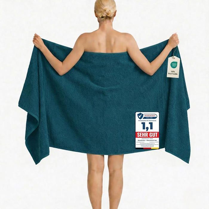 Drap de Bain 100x200 cm, 100% Coton, Grande Serviette de Bain, Douce et ...