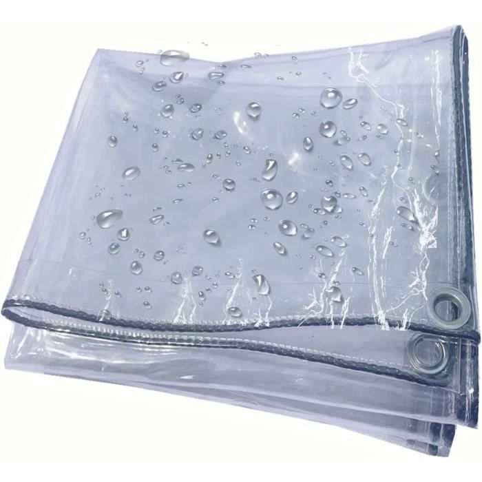 Bâche En Plastique Transparente Avec Oeillet 0.5X1M, Bâche Imperméable ...