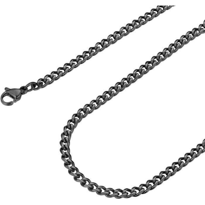 Chaîne Collier Cubaine Homme Femme De 3-6-9-12Mm En Acier Inoxydable ...