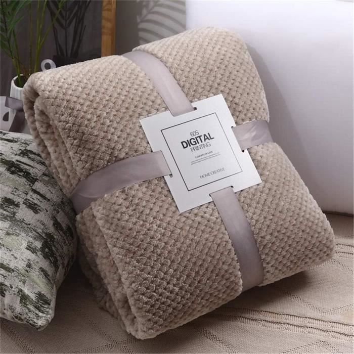 Plaid Couverture Polaire Epaisse,Doux Et Chaude Couverture De Lit 2 ...