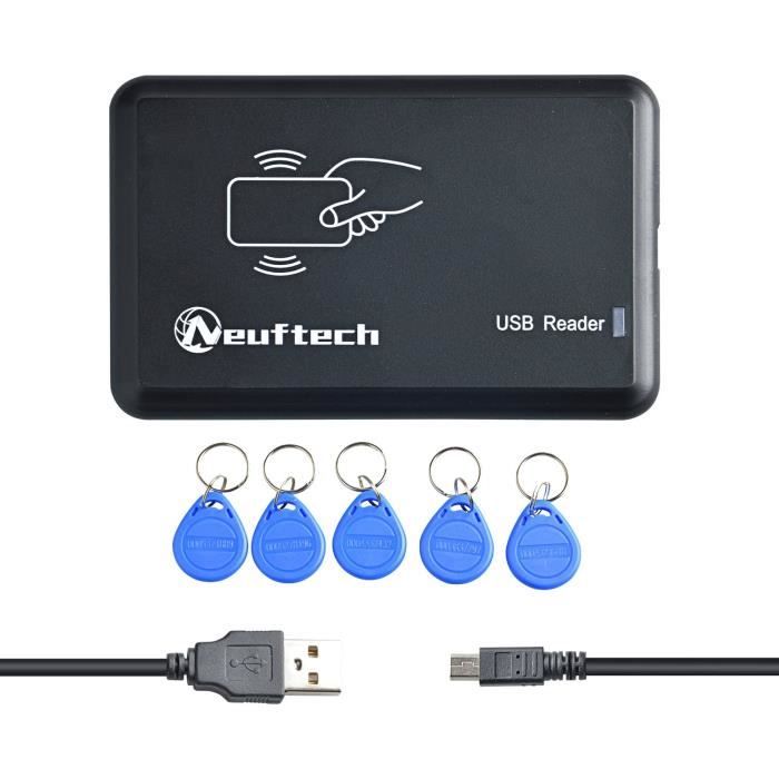 RFID Lecteur de Carte USB ID Carte Clé RFID avec 5pcs Clé Proximité ...