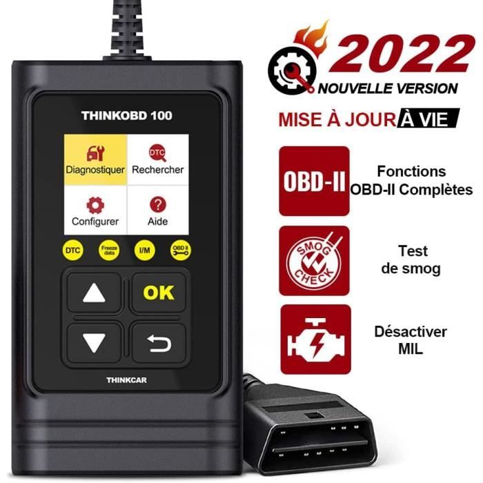 OBD-II 100 Scanner Auto Diagnostic OBD-II-EOBD-Can pour Lire et Effacer ...