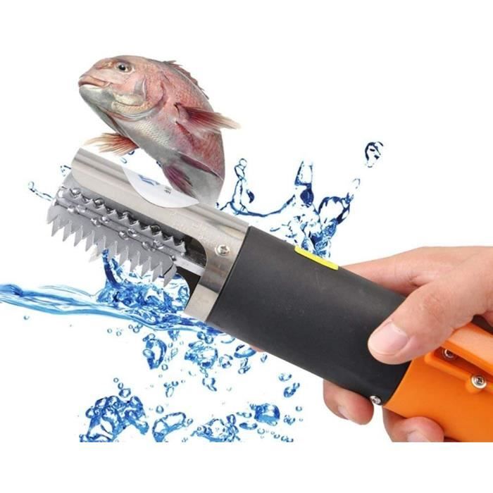 Écailleur électrique sans fil au lithium ion rechargeable et étanche pour poissons [100 ...