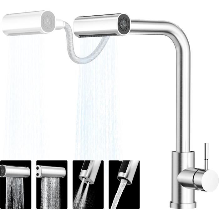 Robinet De Cuisine Extensible Avec Douchette - Robinet De Cuisine Avec ...