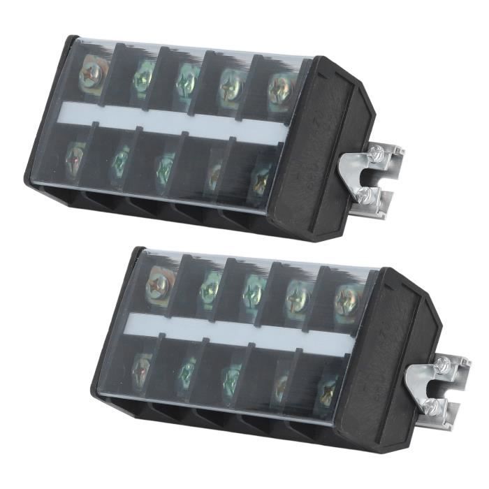 EJ.life Bornier à double rangée Paire 660V 100A Bande de barrière à vis ...