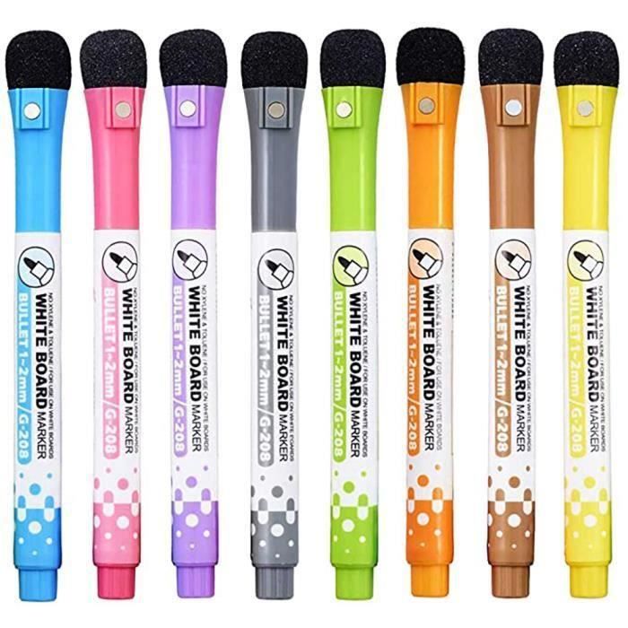 GD07342-8 PCS Whiteboard stylos Tableau Blanc effaçable à Sec Marqueur ...
