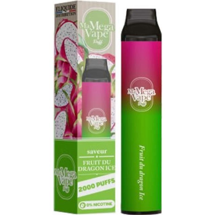 MA MEGA VAPE 2000 puffs Saveur Fruit du dragon ice en 0mg - Cdiscount ...