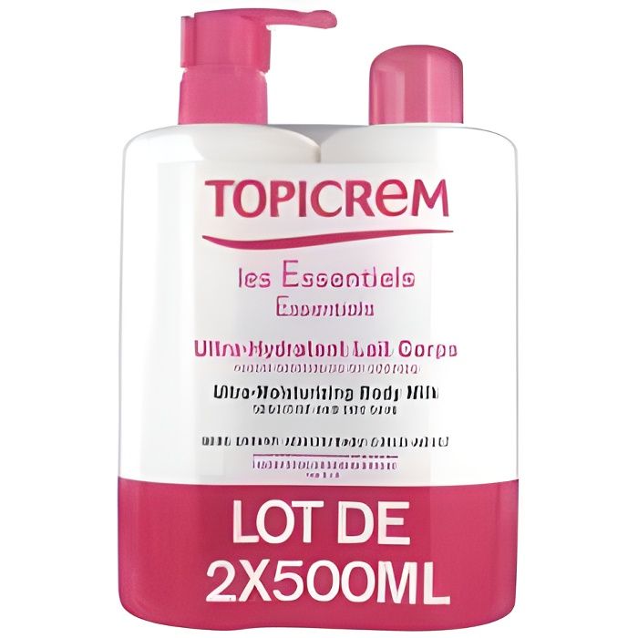 Topicrem Ultra Hydratant Lait Corps Lot de 2 x 500ml - Cdiscount Au ...