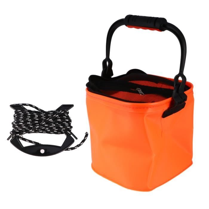 Seau pliant pratique Conteneur d'eau utile Accessoires de pêche ...