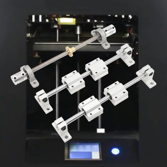 KEM Vis mère T8x8 Arbre de tige de guidage de mouvement linéaire T8x8 Support d'arbre à vis mère ...