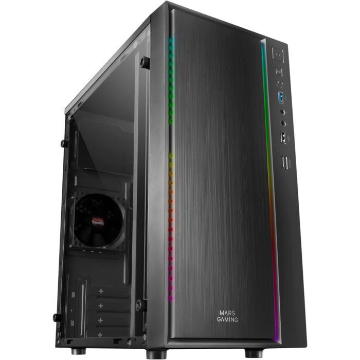 Mcm, Boîtier Pc Micro Atx, Compact, 16 Modes Rgb, Ventilateur 8 Cm Noir ...