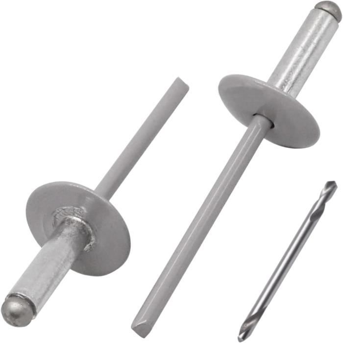 Lot De 10 Rivets Aveugles À Bride Large En Aluminium 4,8 X 18 Mm ...