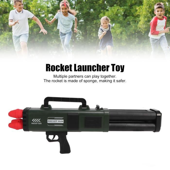YES Jouet fusée Rocket Toy Plastic 4 Shots Rocket Launcher Toy Present ...
