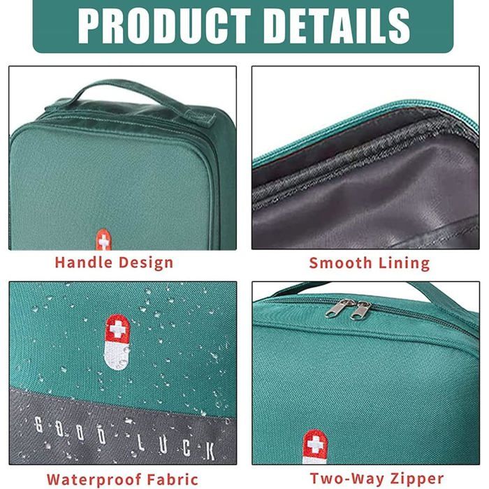 Trousse de Premiers Secours, 2 Pcs Portable Boîte Médicale Boîte, Sac de Rangement de ...