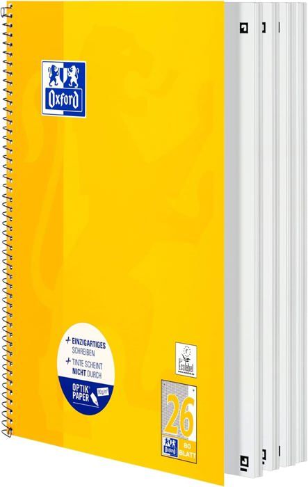 100050356 Lot De 10 Cahiers À Papier Optik Paper 90 G/M² Quadrillé Avec ...