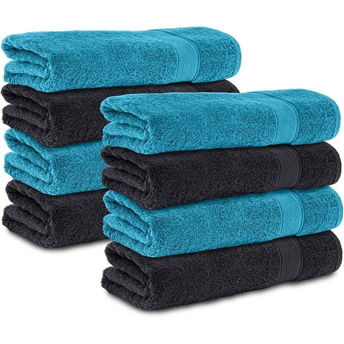 Drap de Bain 100x200 cm, 100% Coton, Grande Serviette de Bain, Douce et ...