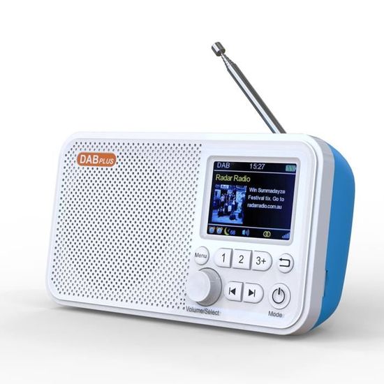 Radio numérique DAB + FM avec antenne télescopique, écran LCD couleur ...