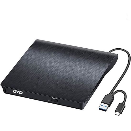 Lecteur CD\DVD Externe USB 3.0 et Type C BEVA Portable CD\DVD-RW ...