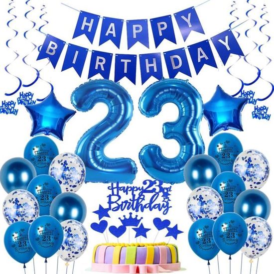 Decoration Anniversaire 23 Ans Homme, 23 Ans Décorations Gâteau 23 Ans ...