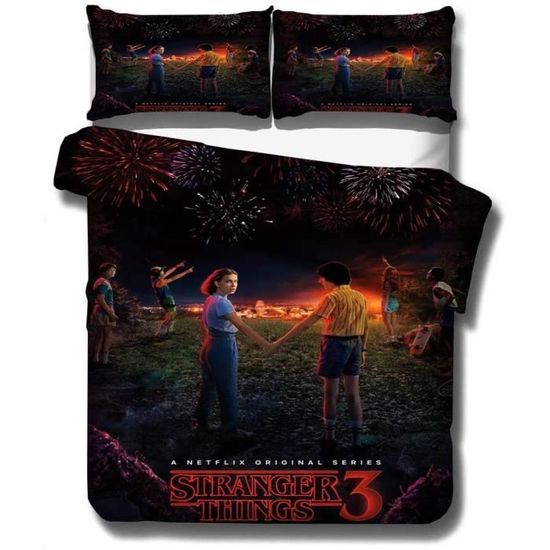 Housse de Couette Stranger Things Parure de Lit Motif 3D Housse Couette ...