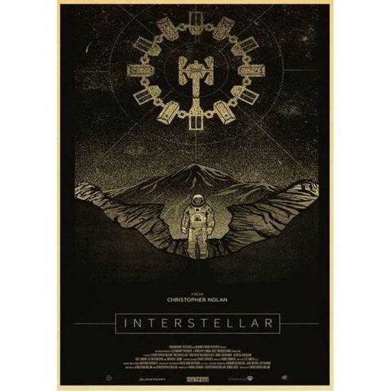 Classic movie interstellar poster nolan mcconaughey retro posters home ...