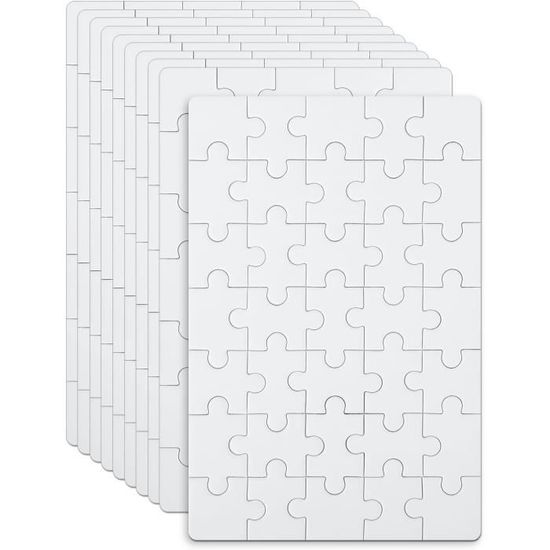 10 Feuilles De Puzzles Vierges, 10 X 15 Cm Blank Puzzle, 35 Pièces Par ...