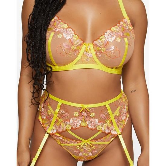 Femme Ensemble Lingerie Dentelle Brassière Jarretière Sexy Porte