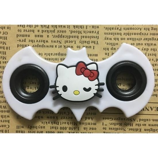 1 pcs White Hello Kitty Cartoon Hand Fidget Spinner JEUX JOUETS pour ...