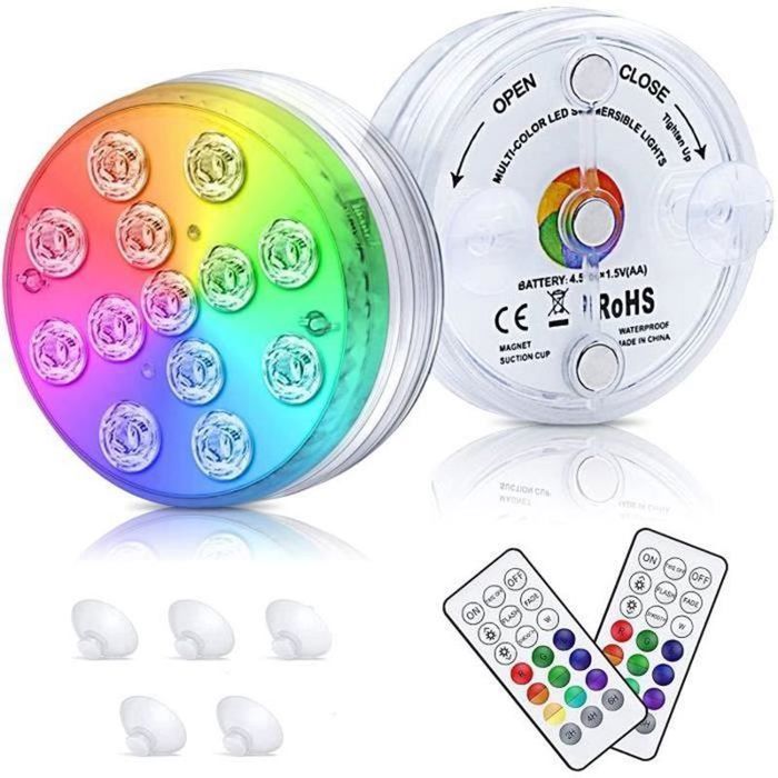 LED Lumiere Piscine Lumière LED Submersible Auting Éclairage IP68 Lampes Sous-Marines Multi ...