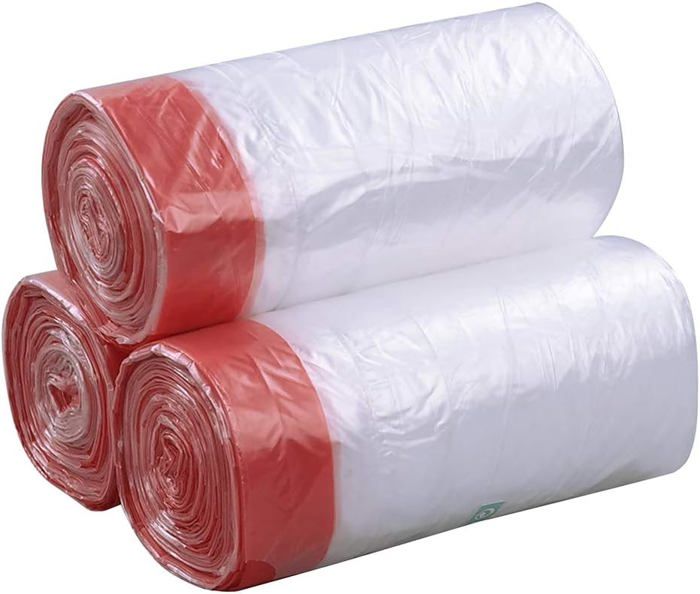 30L Sac Poubelle Ultra Résistant Avec Cordon De Serrage, Transparent Cordon De Serrage Sac ...