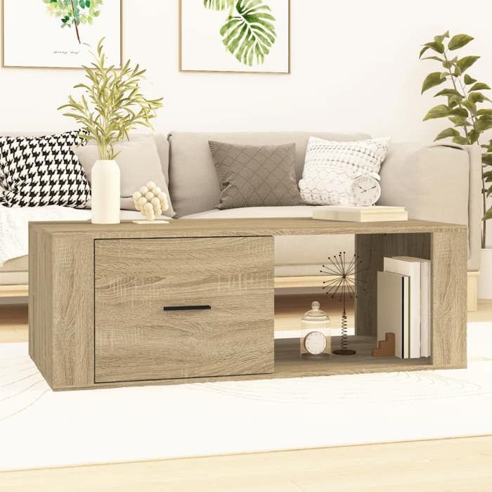 Prix bas - Table basse,Table salon pour Canapé, Chêne sonoma 100x50 ...