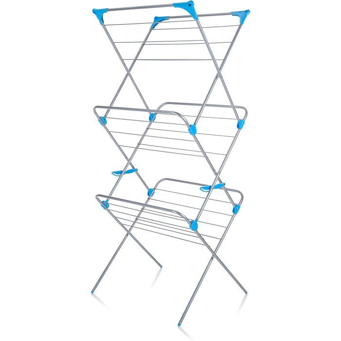 Minky Séchoir Trio Concertina argent81 - Cdiscount Maison