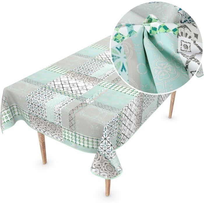 Nappe En Toile Cirée Lavable Au Mètre Sans Pvc Avec Ourlet Alice 220 X ...