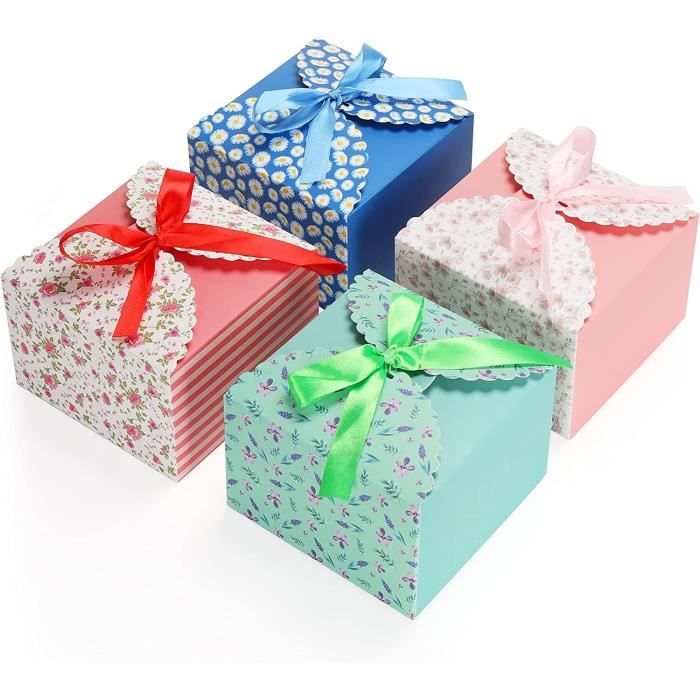 Belle Vous Lot de 20 Boite Cadeau Vide Carrée en Carton Dentelé avec ...