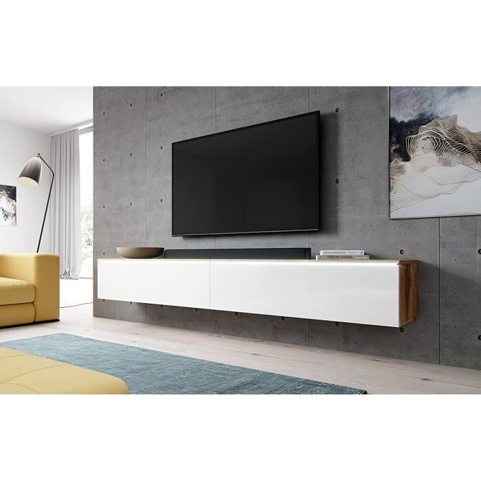 Lowboard Bargo Meuble TV Bas, Blanc, Commode de 200 x 34 x 32 cm l x h ...
