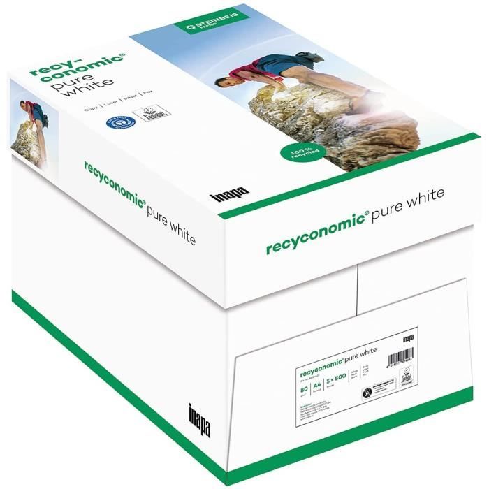 88031825 Recyconomic Papier Pure,80 g-m²,format DIN A4,2500 feuilles-5 ...