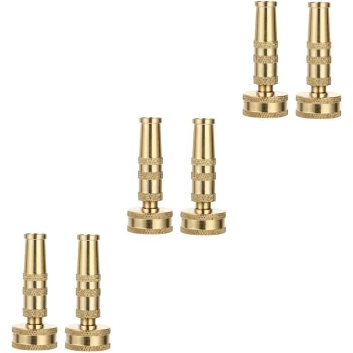 6 Pièces Arroseur Extérieur En Laiton Buse De Tuyau De Lavage De Voiture Embout De Tuyau En ...