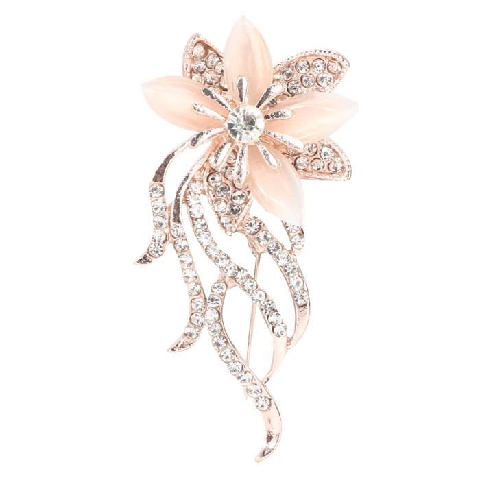 Broche en strass fleur à la mode et élégante pour femmes, accessoires ...