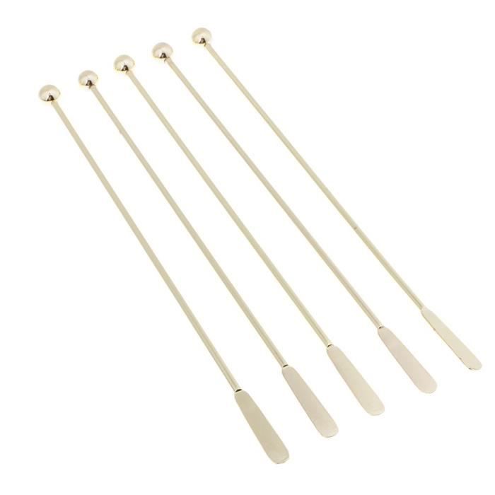5pcs Cuillère Melangeur à Cocktail Manche Long Inoxydable Cuillère ...