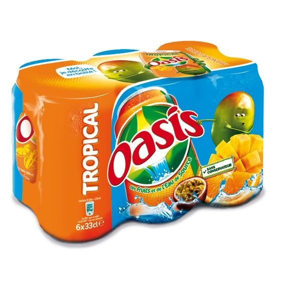 OASIS Tropical Canettes 6x33cl - Cdiscount Au quotidien