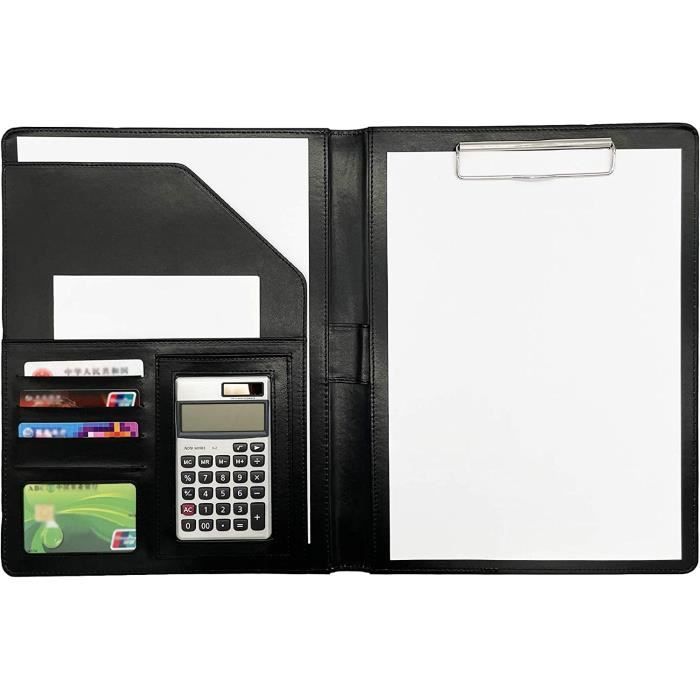 Portfolio A4 avec Classeur, Port Document avec Calculateur à 12 Bits ...