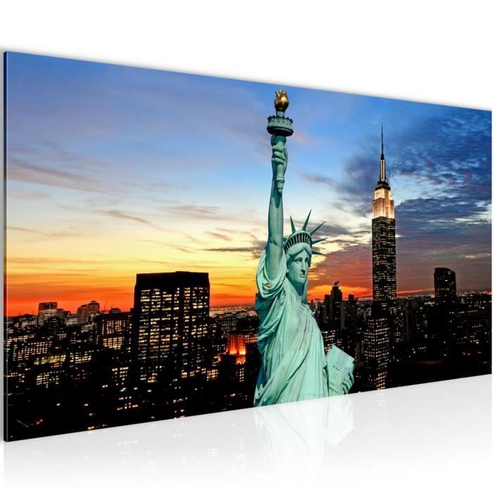 Runa art Tableau Décoration Murale Statue de la Liberté New York 100x40 ...