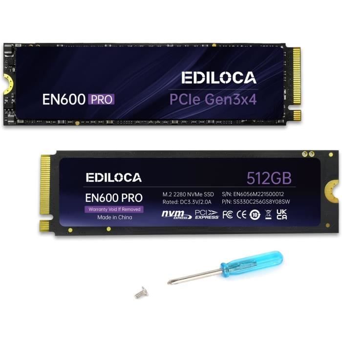 En600 Pro 512 Go Ssd Pcle 3.0X4, Nvme M.2 2280, Cache Slc, 3200 Mo-S En ...