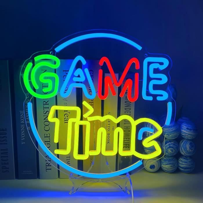 Game Time Neon Sign Néon De Jeu Led Lettre Gaming Neon Sign Usb ...
