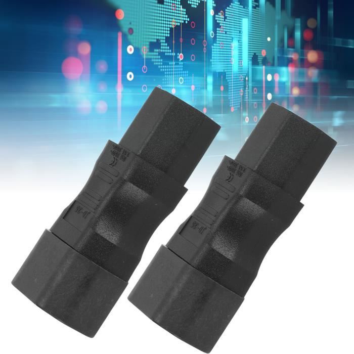 Ziu Adaptateur Secteur Iec320 C14 Vers Iec320 C15 4 Pièces Iec320 C14 à Iec320 C15 Adaptateur