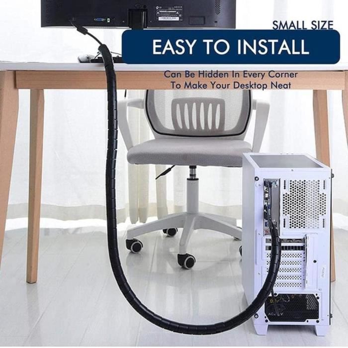 Tube D'Enroulement De Câble Blanc-Noir 8-10-15-20 Mm Pour Câble, Gaine ...