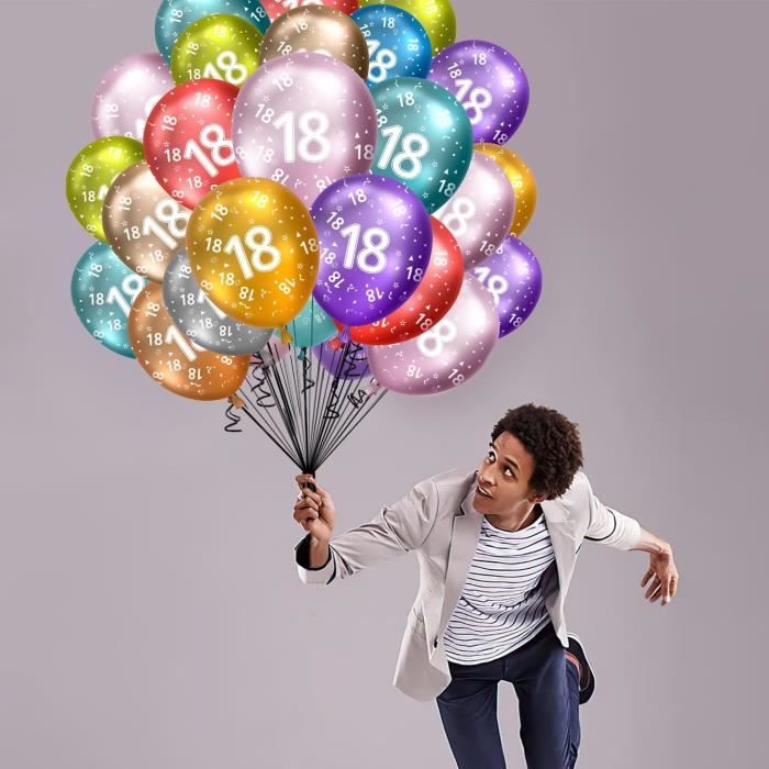 Decoration Anniversaire 18 Ans - 15Pcs 12" -18 Ans Métal Ballon Chiffre ...