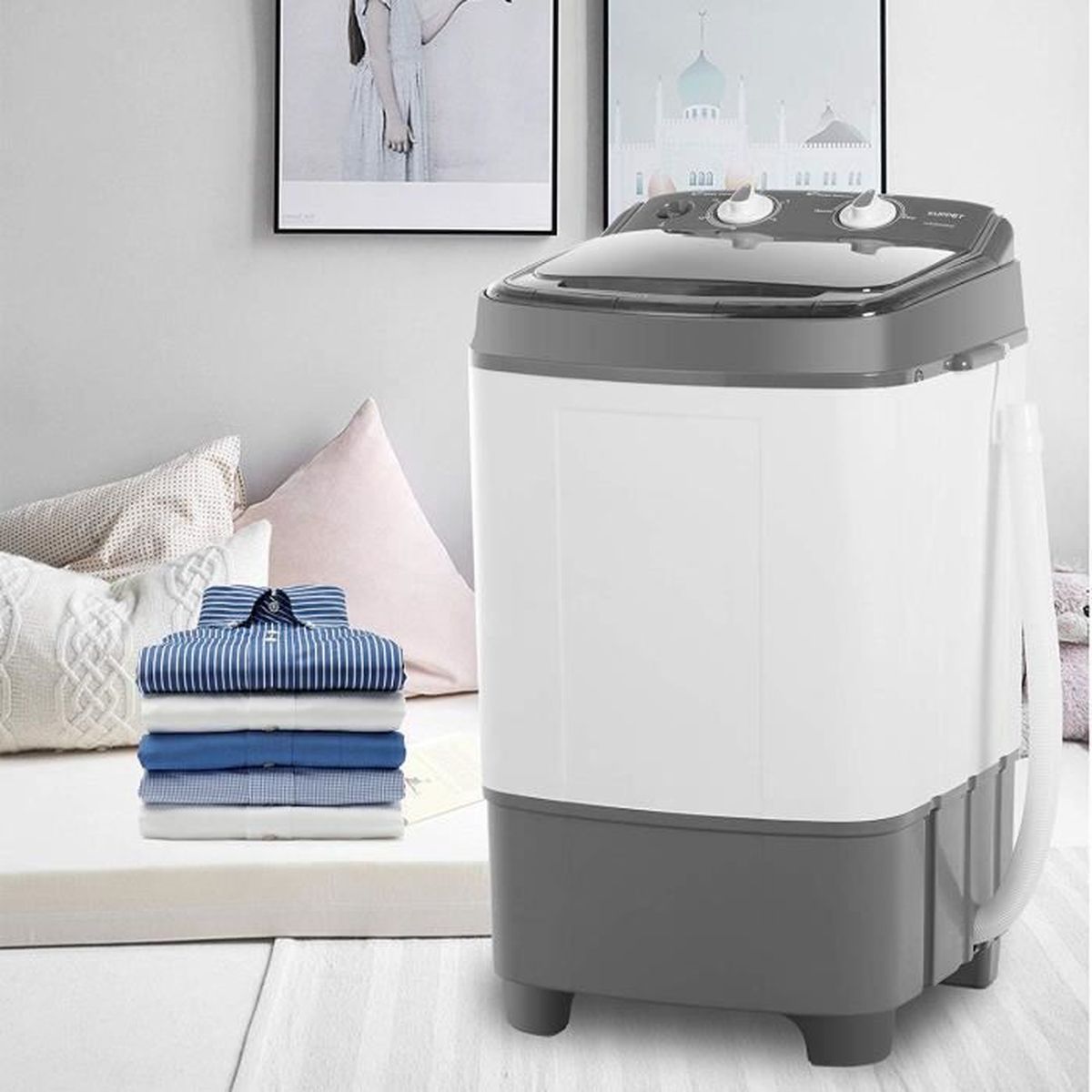 Dakavia Mini Machine à Laver 5kg Electrique Portable Lave-linge ...