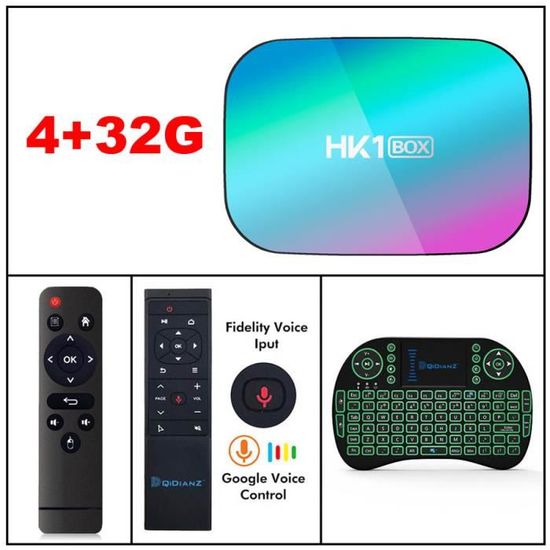 Ue Plug - 4G32G Ajouter i8 MT12 - Boîtier Smart Tv Hk1box-pk X96air-x3-a95xf3, Amlogic S905x3 ...